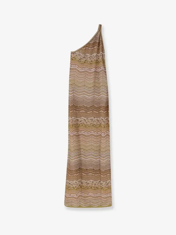 Missoni One-shoulder Long Sequined Dress - Multicolor