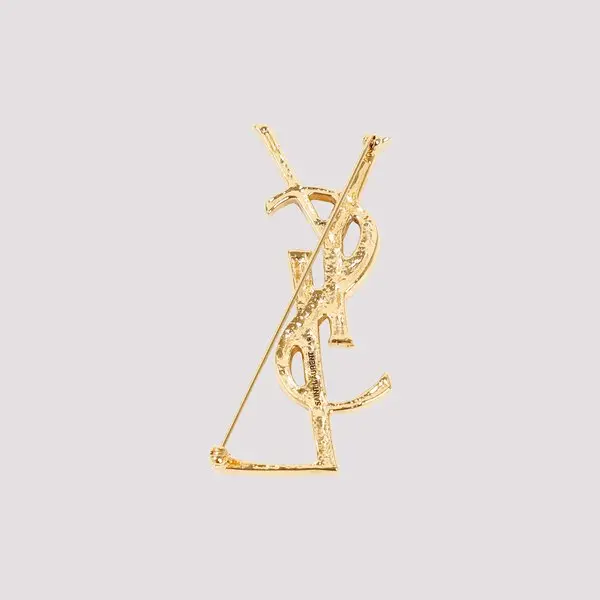 Saint Laurent Opyum Textured Coco Brooch