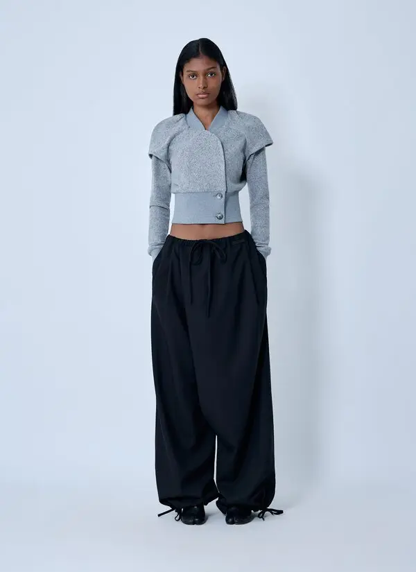 Marni Wool Wide-leg Pants With Drawstring Waist