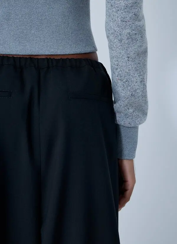 Marni Wool Wide-leg Pants With Drawstring Waist