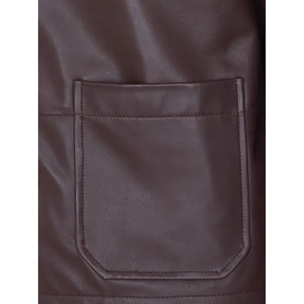Loewe Leather Workwear Jacket - Brown