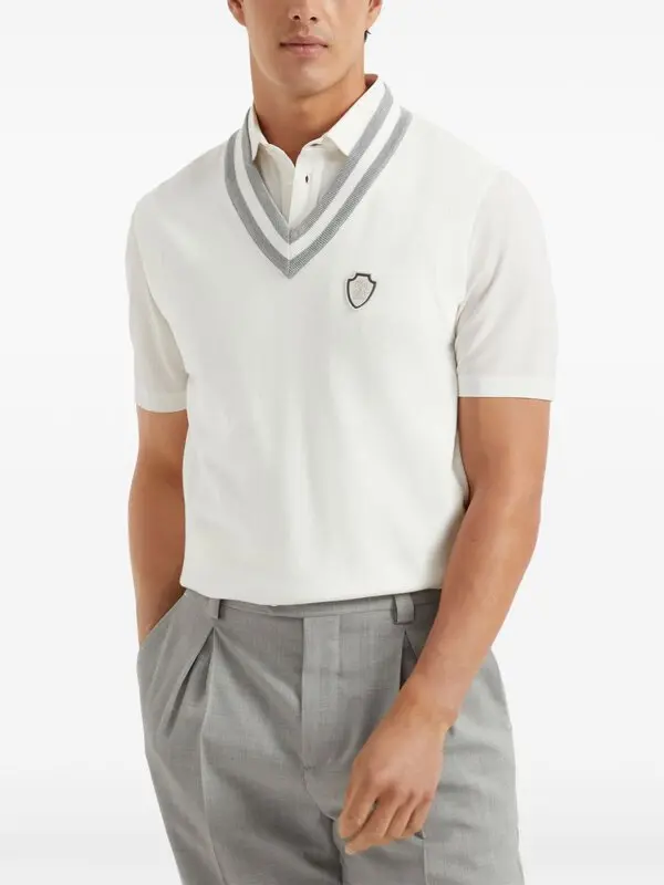 Brunello Cucinelli Logo Cotton Vest - Multicolor