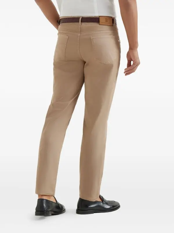 Brunello Cucinelli Slim Cotton Trousers - Multicolor