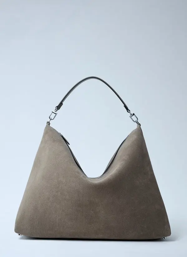 TOTEME Bevel Suede Handbag