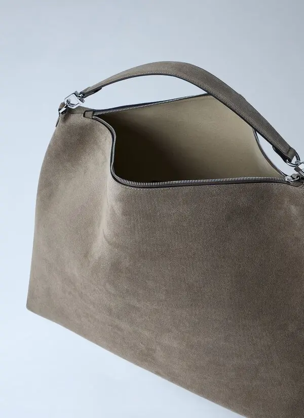 TOTEME Bevel Suede Handbag