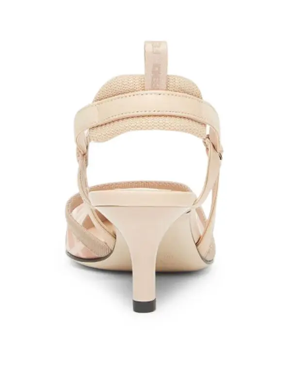 Fendi Colibrì Lite Slingback Mesh Ff Mid Heel - Pink