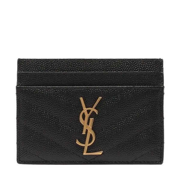 Saint Laurent Cassandre Matelasse' Cards Holder - Black