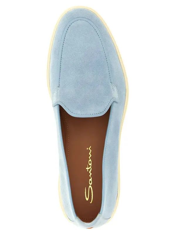 Santoni Debora Suede Loafers - Blue