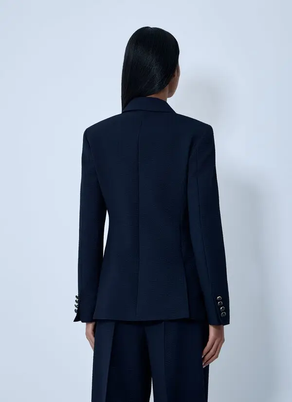 Max Mara Double-breasted Textured Wool Blazer