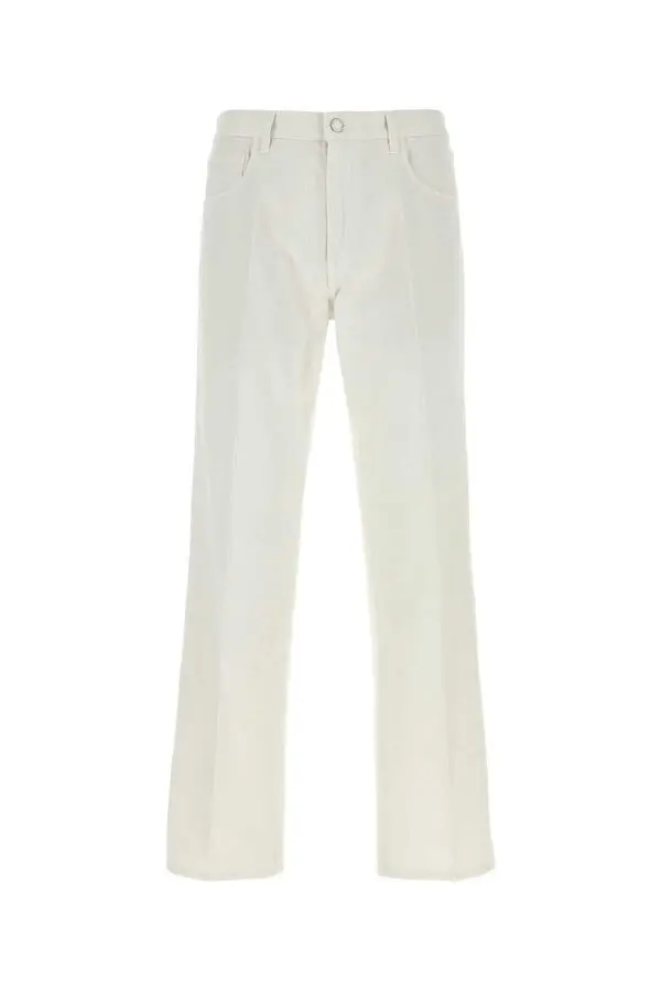 Prada Chalk Cotton Jeans - White