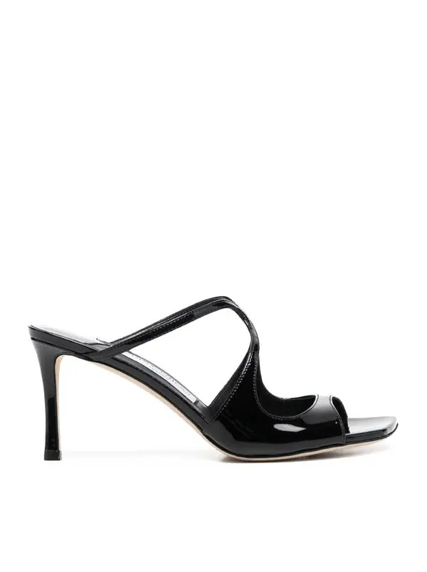 JIMMY CHOO Anise 75mm Shiny Leather Sandals - Multicolor