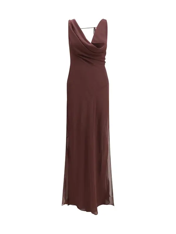 Andamane Minerva Long Dress - Brown