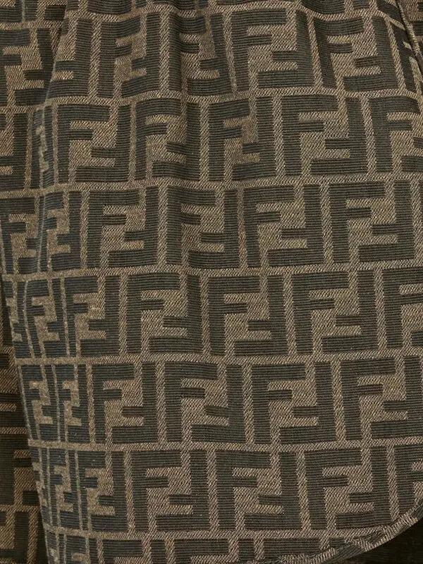 Fendi Short Ff Canvas Jacquard - Brown