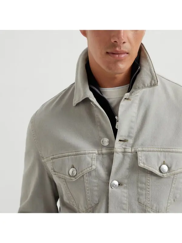 Brunello Cucinelli Denim Cotton Jacket - Multicolor
