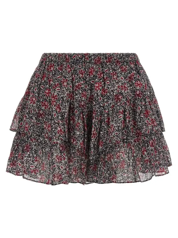 Isabel Marant Étoile Jacadia Micro-floral Ruffled Shorts