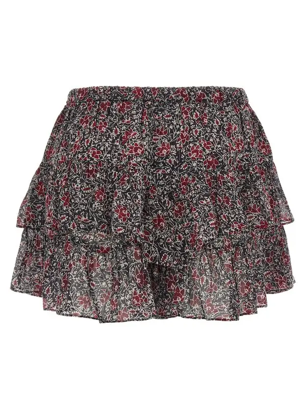 Isabel Marant Étoile Jacadia Micro-floral Ruffled Shorts