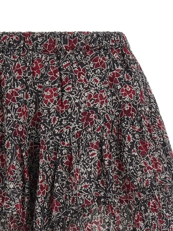 Isabel Marant Étoile Jacadia Micro-floral Ruffled Shorts