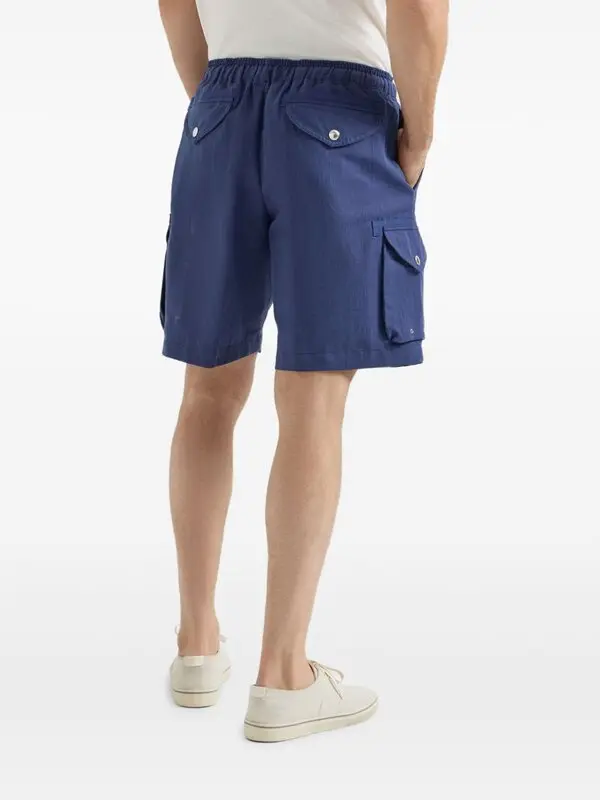 Brunello Cucinelli Linen Cargo Shorts - Multicolor