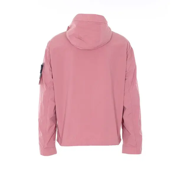 Stone Island Light Compact Touch Poly-tc Hooded Jacket - Pink
