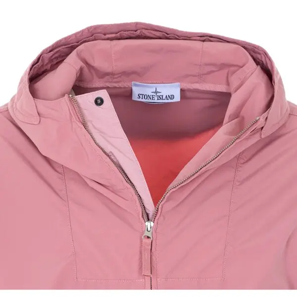 Stone Island Light Compact Touch Poly-tc Hooded Jacket - Pink