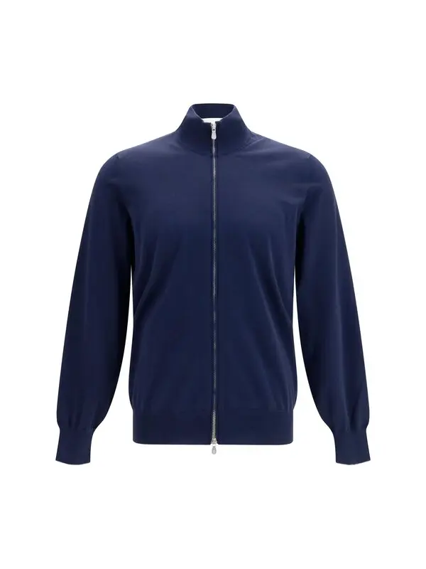 Brunello Cucinelli Rib Knit Cotton Cardigan