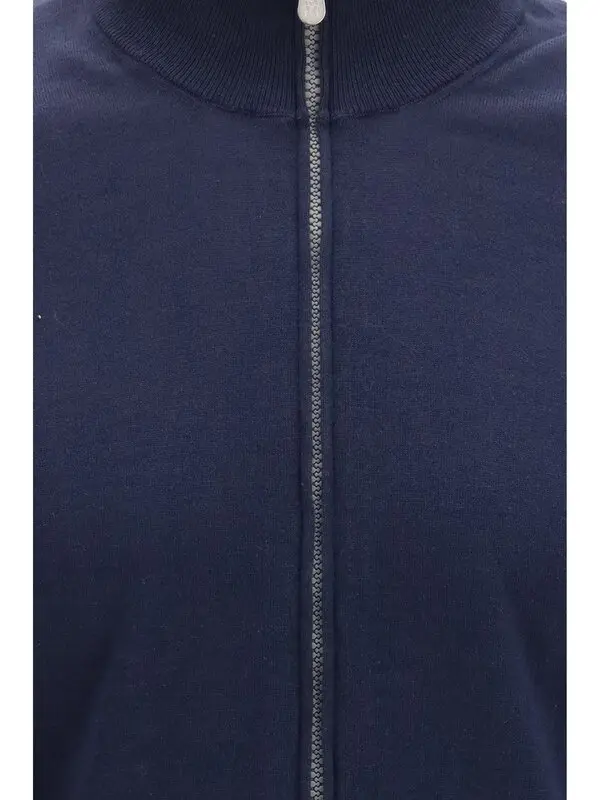 Brunello Cucinelli Rib Knit Cotton Cardigan