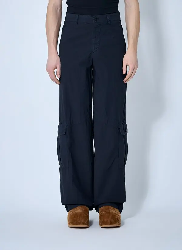 Dries Van Noten Paxford Cotton Cargo Pants - Gray