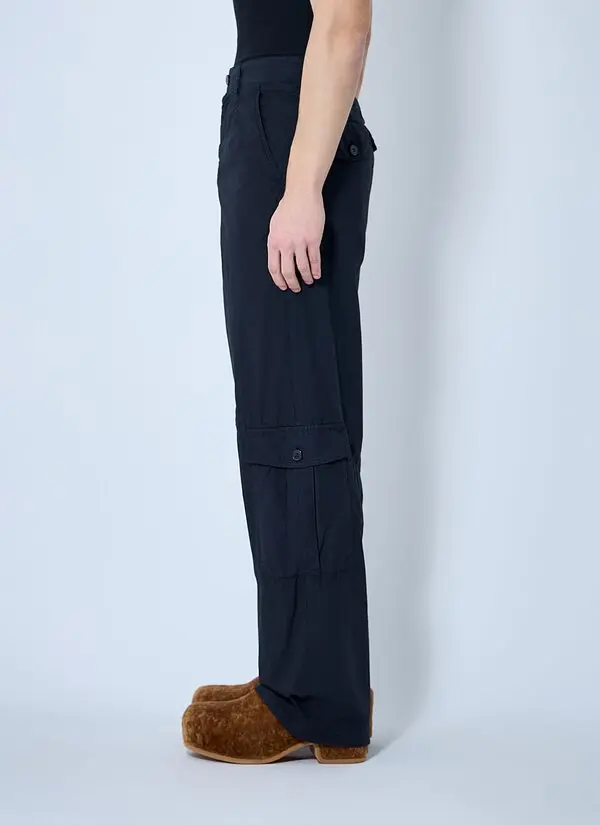 Dries Van Noten Paxford Cotton Cargo Pants - Gray