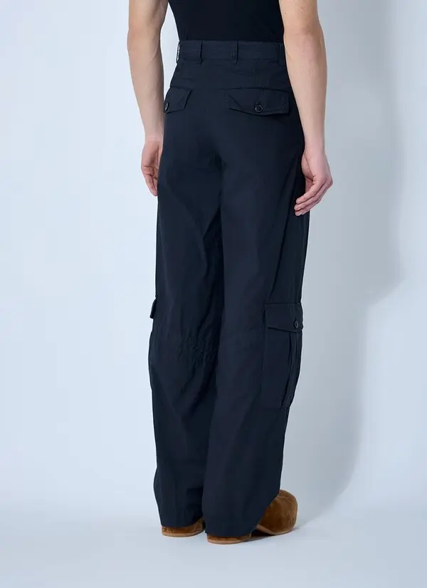 Dries Van Noten Paxford Cotton Cargo Pants - Gray