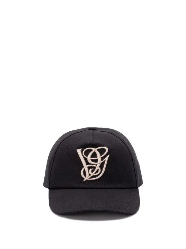 Valentino Garavani Black Baseball Cap With Vg Signature - Multicolor