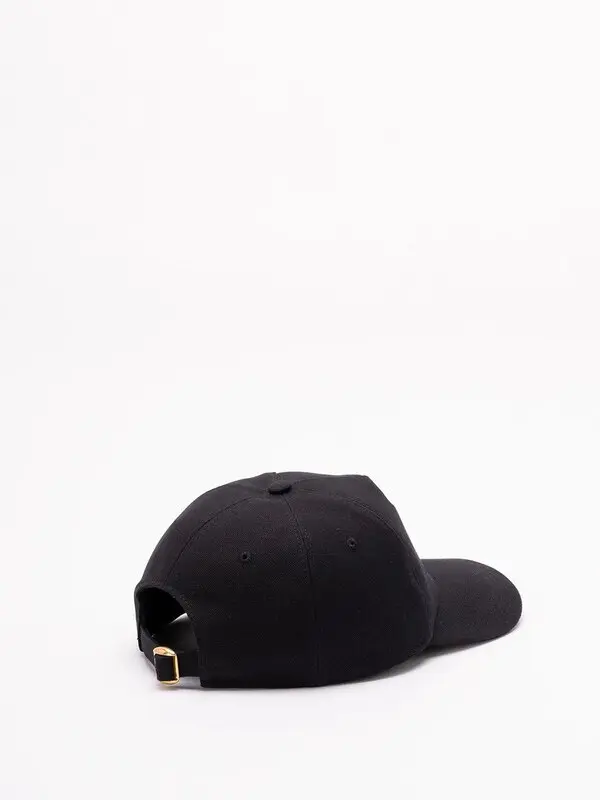 Valentino Garavani Black Baseball Cap With Vg Signature - Multicolor