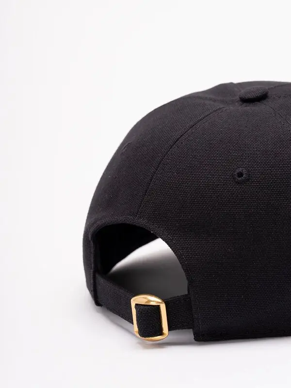 Valentino Garavani Black Baseball Cap With Vg Signature - Multicolor