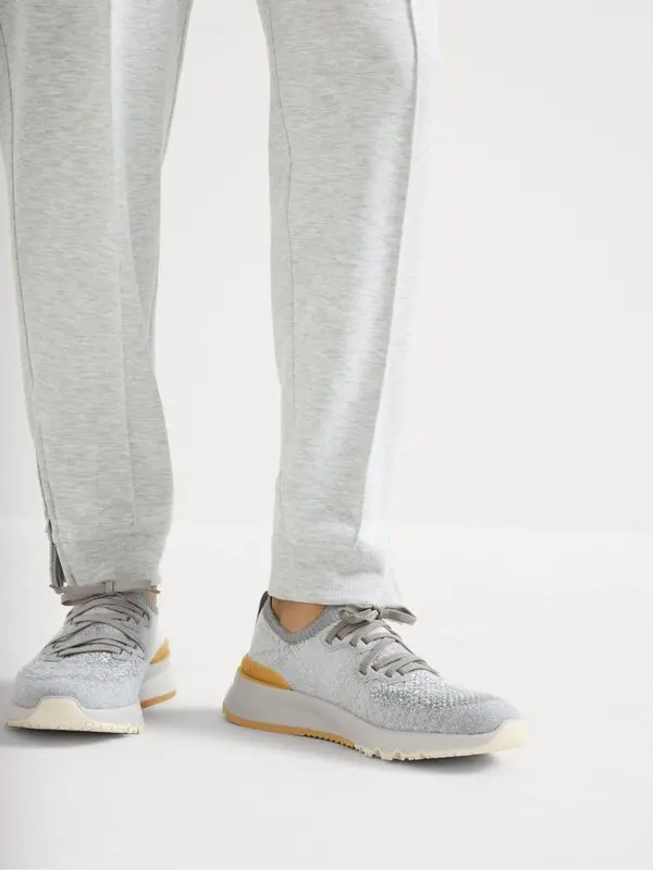 Brunello Cucinelli Cotton Knitted Sneakers