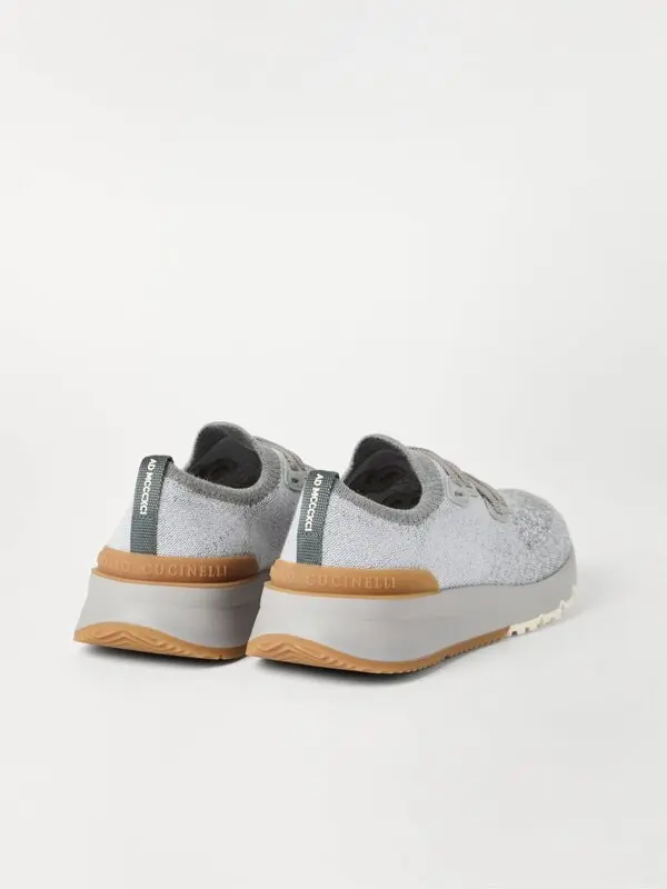 Brunello Cucinelli Cotton Knitted Sneakers