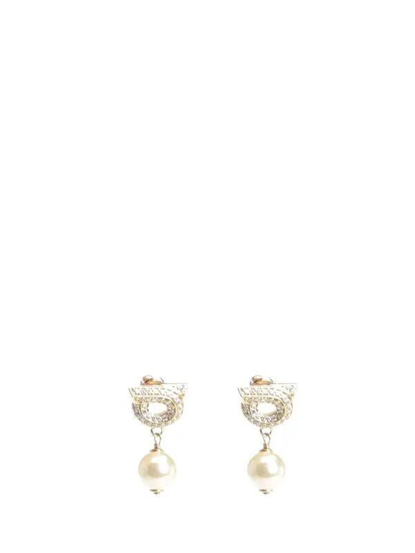 FERRAGAMO Gancini Drop Earrings - Gold