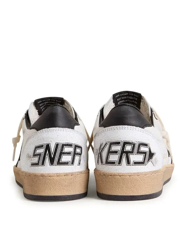 GOLDEN GOOSE Ball-star Sneakers White Nappa With Black Star