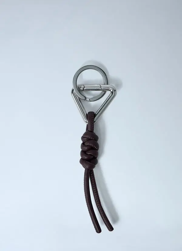 Bottega Veneta Triangle Key Ring With Engraved Logo - Multicolor