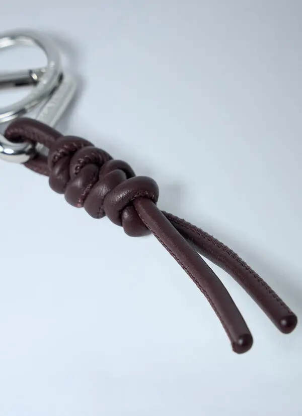 Bottega Veneta Triangle Key Ring With Engraved Logo - Multicolor