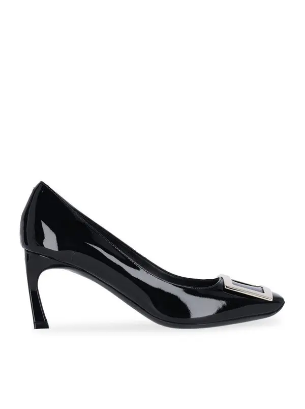 ROGER VIVIER Patent Leather Trumpet Heel Pumps With Metal Buckle - Multicolor