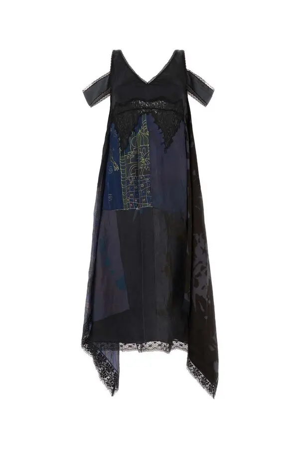 MARINE SERRE Silk Dress - Multicolor