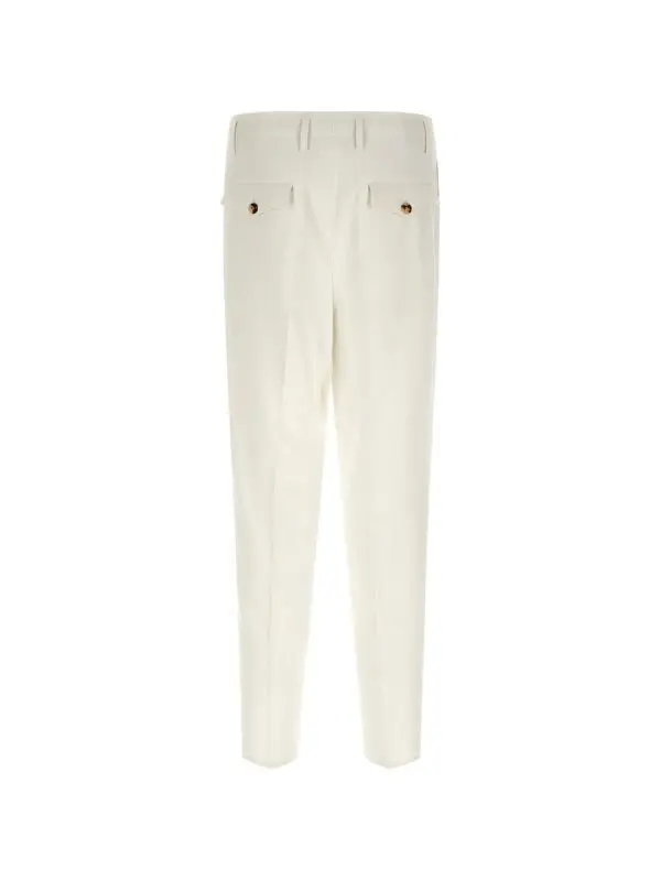 Brunello Cucinelli Pleated Cotton Trousers