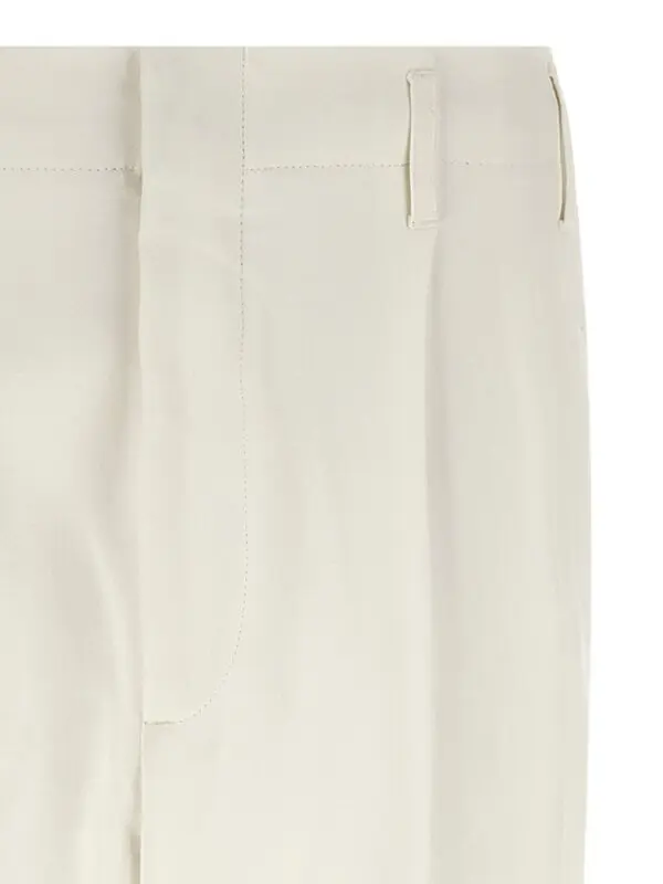 Brunello Cucinelli Pleated Cotton Trousers