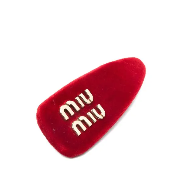 Miu Miu Logo Barrette - Red