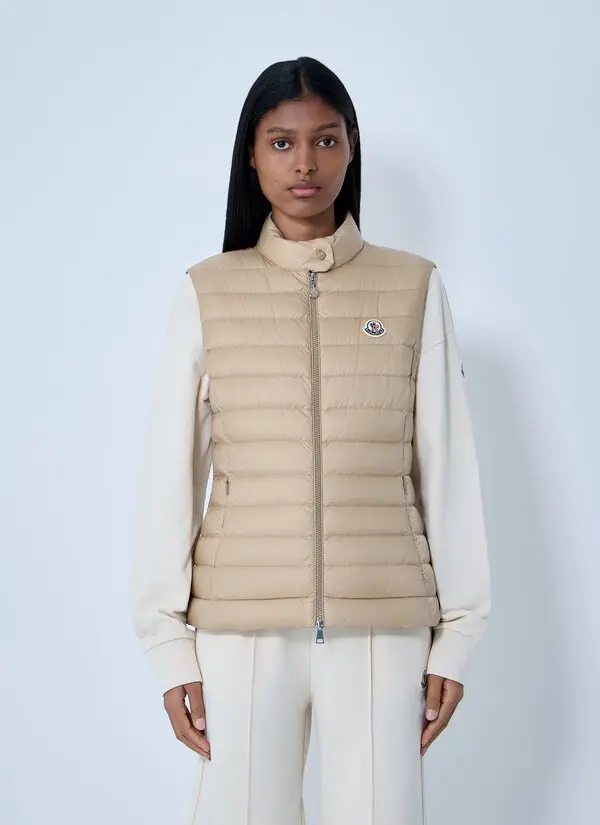 Moncler Padded Down Vest - Cream