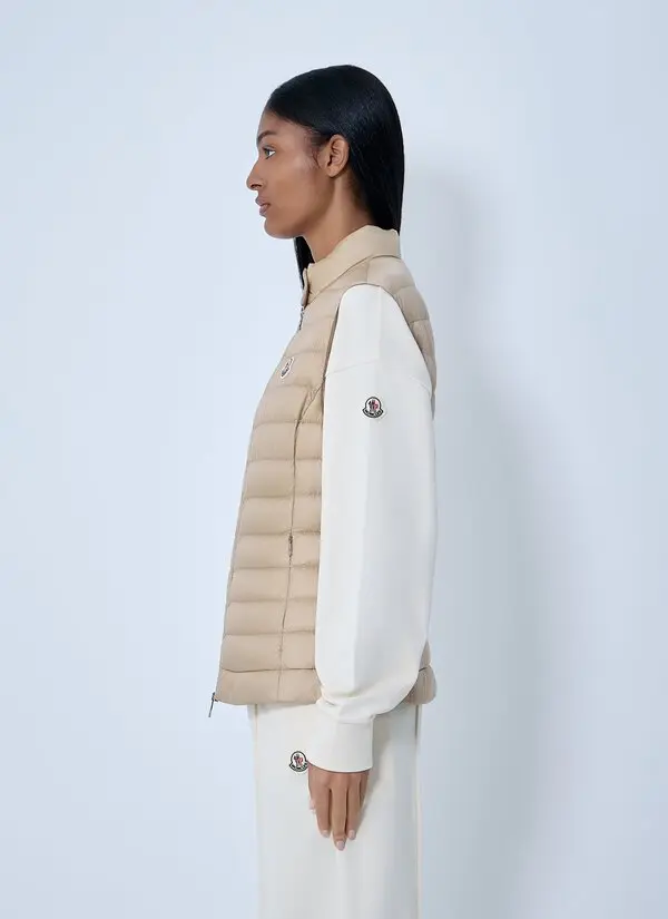 Moncler Padded Down Vest - Cream