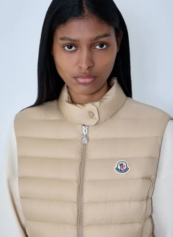 Moncler Padded Down Vest - Cream