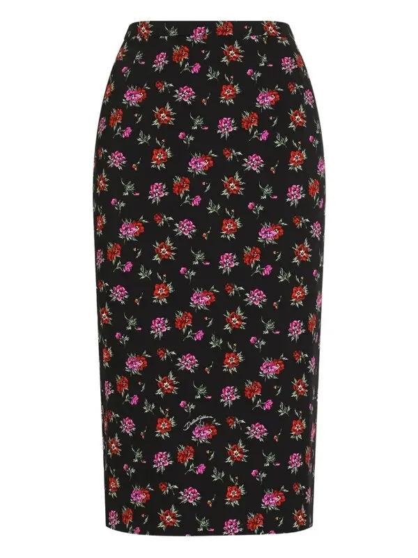 Dolce & Gabbana Floral Print Midi Skirt - Multicolor