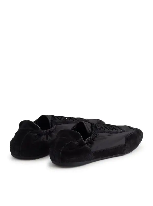 Prada Collapse Sneakers In Re-nylon And Suede - Black