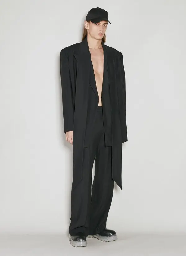 MUGLER Cut-out Tailored Trousers - Black