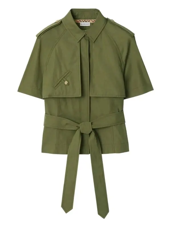 Burberry Cotton Belted Top - Multicolor